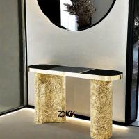 China Personalized Designer Style Creative Marble Corner Table Home Entryway Modern for sale