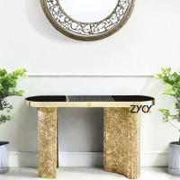 China Personalized Designer Style Creative Marble Corner Table Home Entryway Modern for sale