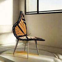 China Butterfly Lounge Chair Luxury Lounge Furniture Metal Frame for Living Room Hotel Villa for sale
