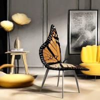 China Butterfly Lounge Chair Luxury Lounge Furniture Metal Frame for Living Room Hotel Villa for sale