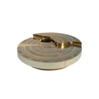 China Stainless Steel Etched Gold Coffee Table Set Modern Villa Hotel Home Decor for sale
