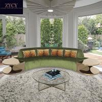 China Italian Flannelette Modular Sofa Velvet Sponge Filled Curved Edge Design for sale