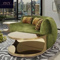 China Italian Flannelette Modular Sofa Velvet Sponge Filled Curved Edge Design for sale