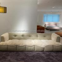 China Fur Upholstery Velvet Wood Sofa Set Italian High End Indoor Hall Design for sale