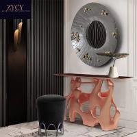 China Elegant Luxurious Metal Entrance Console Table High End Feel Modern Design Visual Platform for sale