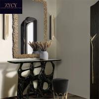 China Elegant Luxurious Metal Entrance Console Table High End Feel Modern Design Visual Platform for sale