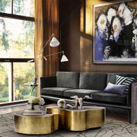 China Irregular Shaped Stainless Steel Marble Coffee Table Villa Hotel Design for sale