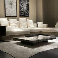 China Natural Granite Tea Set Stainless Steel Square Coffee Table Minimalist Italian Design for sale