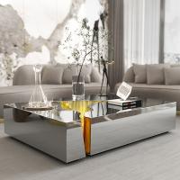 China Spliced Italian Design Stainless Steel Coffee Table Modern Luxury Style for sale