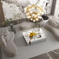 China Spliced Italian Design Stainless Steel Coffee Table Modern Luxury Style for sale