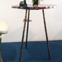 China High Feet Exquisite Colored Round Coffee Table Console Home Hotel Decor for sale