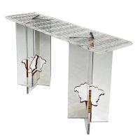 China Advanced Transparent Acrylic Italian Luxury Corner Table Personalized Foyer Entry for sale