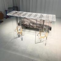 China Advanced Transparent Acrylic Italian Luxury Corner Table Personalized Foyer Entry for sale
