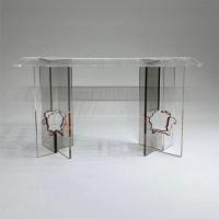 China Advanced Transparent Acrylic Italian Luxury Corner Table Personalized Foyer Entry for sale