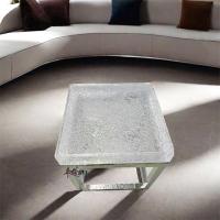 China Modern Rectangular Transparent Acrylic Coffee Table High End Metal Art Side Table for sale