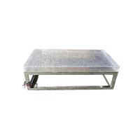 China Modern Rectangular Transparent Acrylic Coffee Table High End Metal Art Side Table for sale