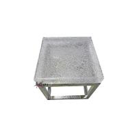 China Modern Rectangular Transparent Acrylic Coffee Table High End Metal Art Side Table for sale