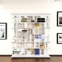 China Multi Layer Partition Solid Wood Bookcase Modern Office Furniture Creative Drawer Display Shelf for sale