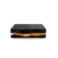 China Light Luxury Marble Coffee Table Creative Square Stainless Steel Design for sale