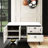 China Italian Solid Wood Storage Cabinet Modern Concept Entry Cabinet Design for sale