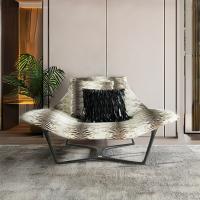 China Leopard Print Velvet Single Sofa Chair Starfish Leisure for Living Room Bedroom for sale
