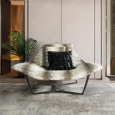 China Leopard Print Velvet Single Sofa Chair Starfish Leisure for Living Room Bedroom for sale