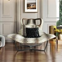 China Leopard Print Velvet Single Sofa Chair Starfish Leisure for Living Room Bedroom for sale