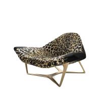 China Leopard Print Velvet Single Sofa Chair Starfish Leisure for Living Room Bedroom for sale