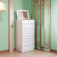 China Solid Wood Jewelry Cabinet Fingerprint Lock Light Luxury Foldable Storage Modern Design for sale