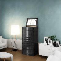 China Solid Wood Jewelry Cabinet Fingerprint Lock Light Luxury Foldable Storage Modern Design for sale