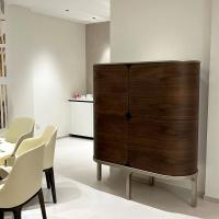 China Large Capacity Solid Wood Side Cabinet Italian High End Living Room Storage Function for sale