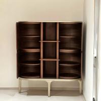 China Large Capacity Solid Wood Side Cabinet Italian High End Living Room Storage Function for sale