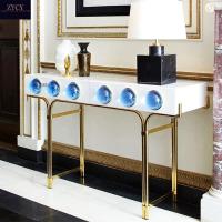 China Luxury Italian Centre Coffee Table Stainless Steel Base Fancy Dining Counter for sale
