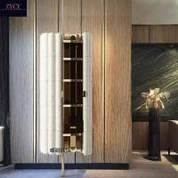 China Rotating Solid Wood Wine Cabinet Modern Style Display Pillar Home Decor for sale
