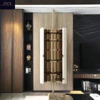 China Rotating Solid Wood Wine Cabinet Modern Style Display Pillar Home Decor for sale