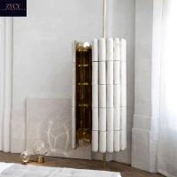 China Rotating Solid Wood Wine Cabinet Modern Style Display Pillar Home Decor for sale