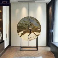 China Moon Corrugated Stainless Steel Solid Wood Wine Cabinet Creative Design for sale
