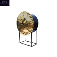 China Moon Corrugated Stainless Steel Solid Wood Wine Cabinet Creative Design for sale