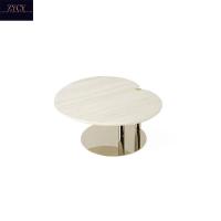 China Villa Modern Coffee Table High Low Combination Stainless Steel Marble Italian Luxury Style for sale