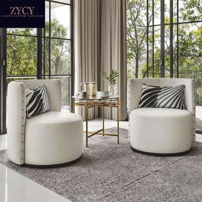 China Genuine Leather Italian Modern Designer Single Sofa Chair High End Back for Villa Living Room for sale