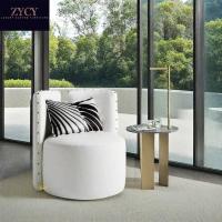 China Genuine Leather Italian Modern Designer Single Sofa Chair High End Back for Villa Living Room for sale