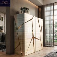 China Solid Wood High End Wine Cabinet Storage Elegant Accent Decor Hotel Design for sale