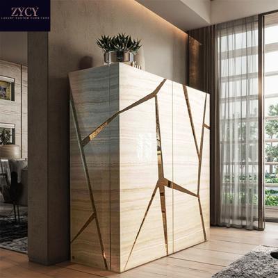 China Solid Wood High End Wine Cabinet Storage Elegant Accent Decor Hotel Design for sale