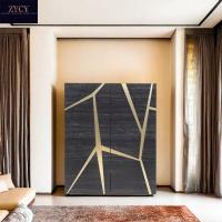 China Solid Wood High End Wine Cabinet Storage Elegant Accent Decor Hotel Design for sale