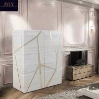China Solid Wood High End Wine Cabinet Storage Elegant Accent Decor Hotel Design for sale