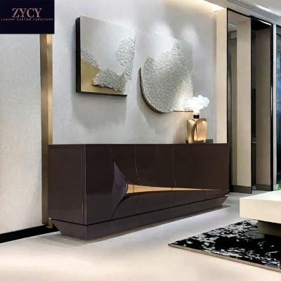China High End Solid Wood TV Cabinet Lockers Hall Hotel Apartment Villa Design for sale