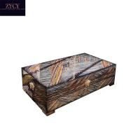 China Modern Villa Metal Coffee Table Rectangular Solid Wood Painted Finish Design for sale