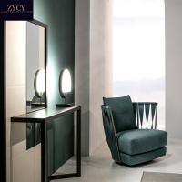 China Leisure Customized High End Single Sofa Chair Metal Design for Villa Living Room for sale
