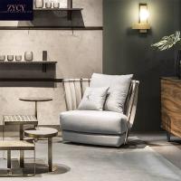 China Leisure Customized High End Single Sofa Chair Metal Design for Villa Living Room for sale
