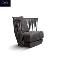 China Leisure Customized High End Single Sofa Chair Metal Design for Villa Living Room for sale